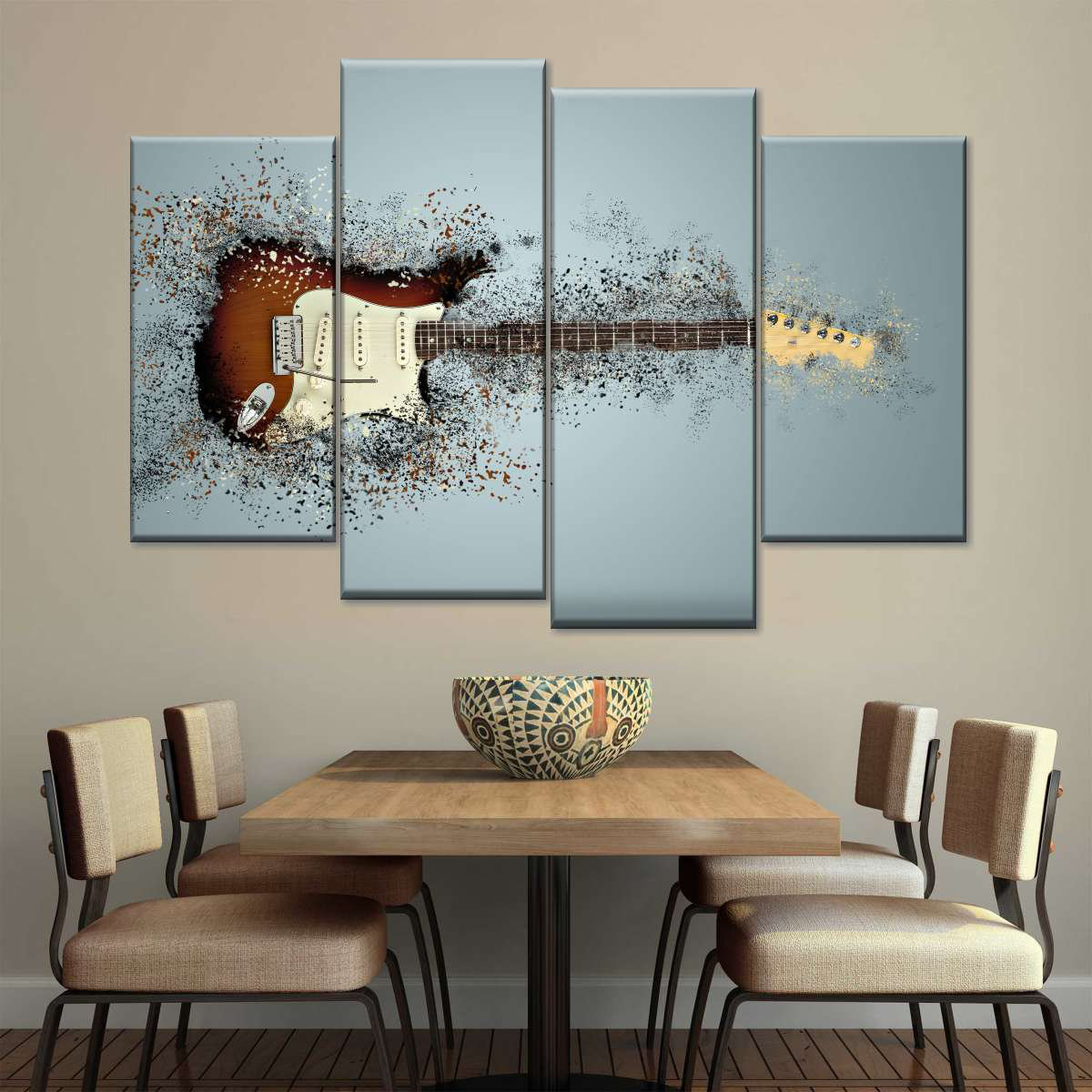 Winston Porter Fading Stratocaster Guitar Wall Art Multi Piece Canvas Print - Wayfair Canada